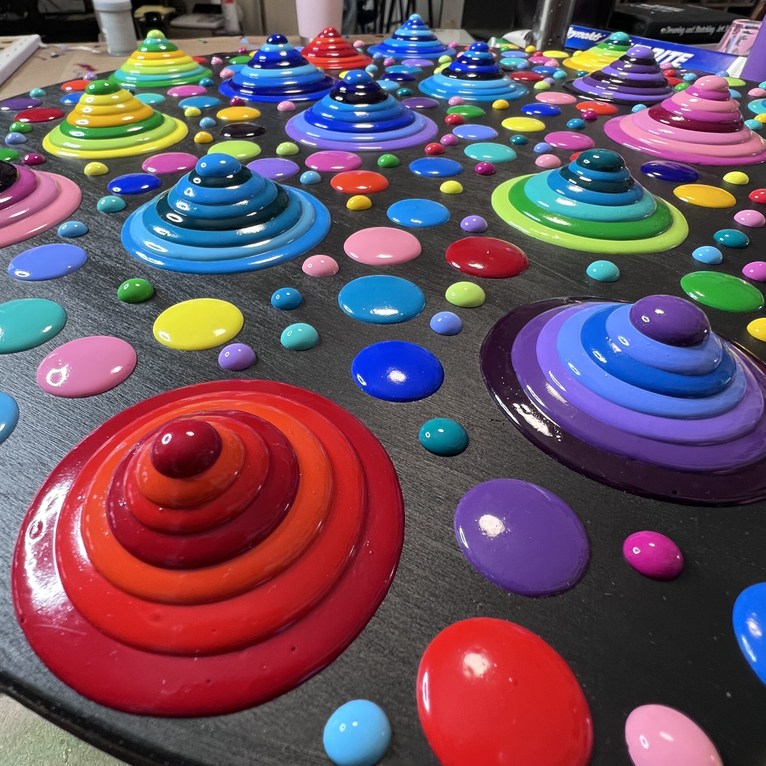 IN PRODUCTION Blob Art; 26-Color Round Blob Painting - Furst Art Studio